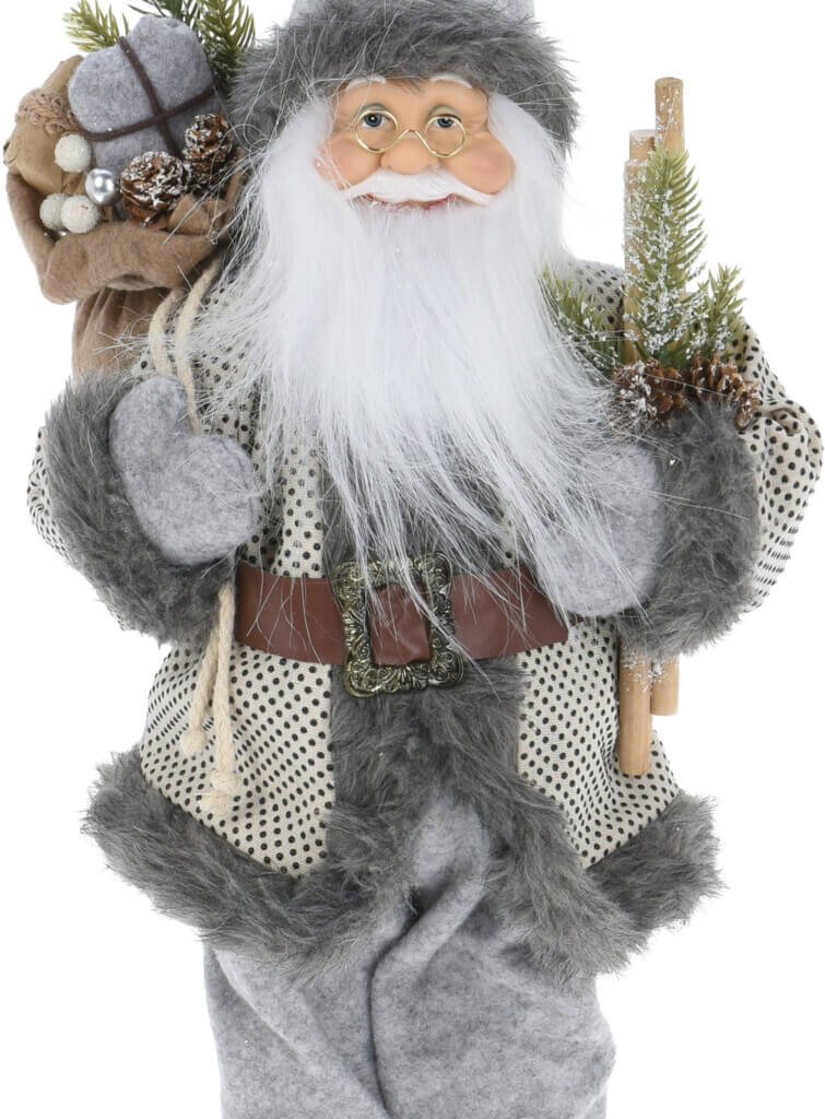 Χριστουγεννιάτικο Διακοσμητικό Άγιος Βασίλης Γκρι 57 εκ. - Chaliotis ...